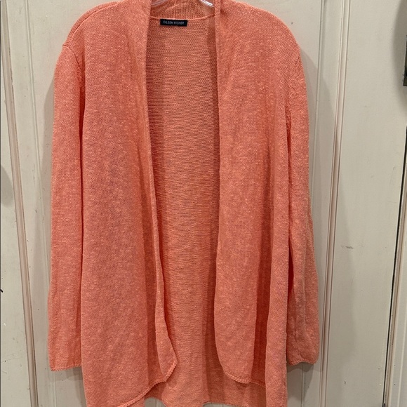 Eileen Fisher | Sweaters | Eileen Fisher Linen Blend Open Front Knit ...